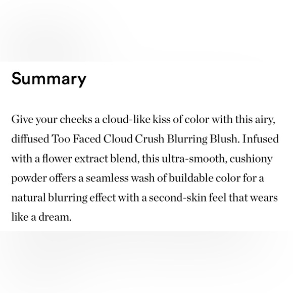 Too Faced | Makeup | New Too Faced Cloud Crush Blush | Poshmark